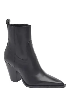 Mango Pointed Toe Bootie - Black