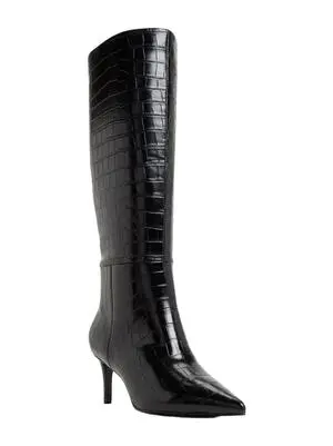 Aldo Heathher Knee High Boots - Open Black