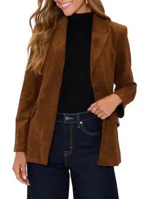 VICI Maeve Faux Suede Blazer - Camel