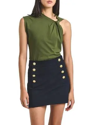 Derek Lam 10 Crosby Reyna Stretch Cotton Twill Sailor Miniskirt - Midnight