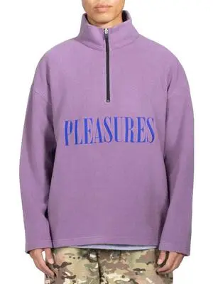 PLEASURES Onyx Oversized Half Zip Fleece Pullover - Lilac