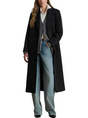 Ralph Lauren Wool-Blend Reefer Coat Charcoal