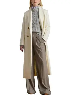 Ralph Lauren Wool-blend Reefer Coat - Moda Cream