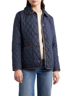 Ralph Lauren Quilted Button-Front Jacket Dark Navy