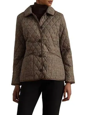 Ralph Lauren Quilted Button-front Jacket - Heritage Plaid