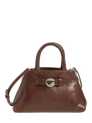 Coperni Mini Data Leather Top Handle Bag - Brw Brown