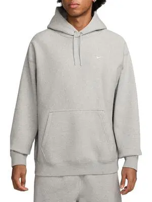 Nike Fleece Hoodie - 063 Dk Grey Heather/lt Smoke Grey/white
