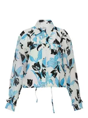 3.1 Phillip Lim Floral-print Shirt - Blue