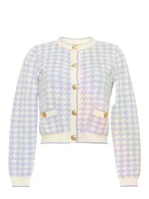Cara Cara Priscilla Houndstooth Cardigan - Blue