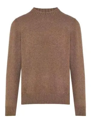 BARBA NAPOLI Cashmere Crew-neck Sweater - Brown