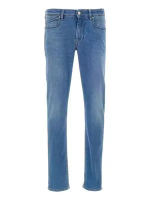 RE-HASH Five-pocket Straight Leg Jeans - Blue