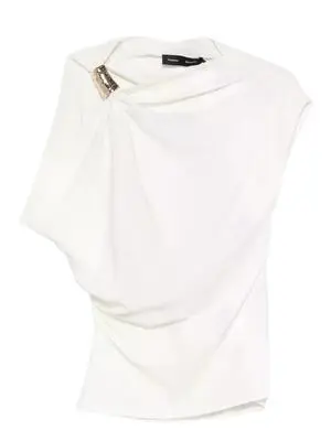 Proenza Schouler Draped Ring-detail Blouse - White
