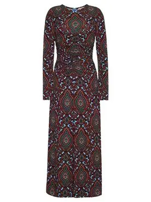 Cara Cara Paisley-print Midi Dress - Brown