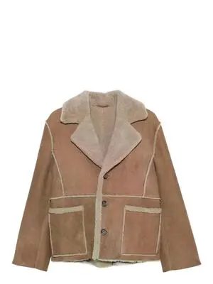 KRISTENSEN DU NORD Shearling-Trimmed Buttoned Jacket