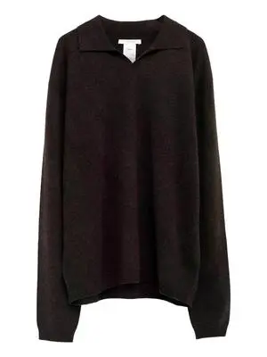 THE ROW Polo-neck Cashmere Sweater - Brown