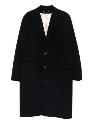 GOLDEN GOOSE Wool-blend Button Coat - Black