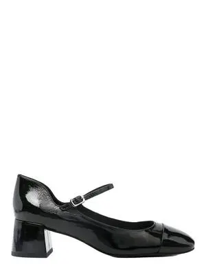 BIBI LOU 50mm Leather Heeled Pumps - Black