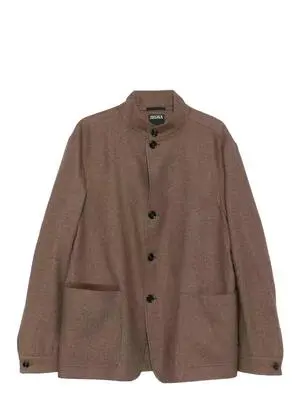 Zegna Patch-pocket Buttoned Jacket - Neutrals