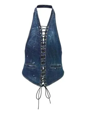 Dsquared2 Sleeveless Denim Top - Blue