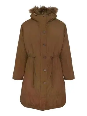 YVES SALOMON Lamb Shearling-trimmed Parka Coat - Brown