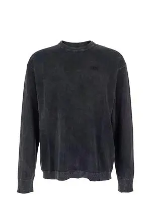 DIESEL Acid-wash Crew-neck Sweatshirt - Grey