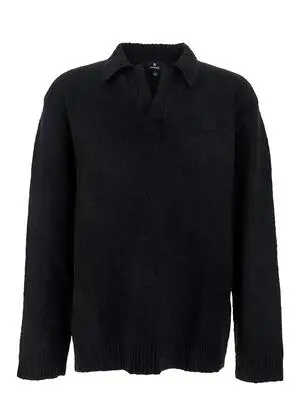 REPRESENT Knitted Polo Sweater - Black