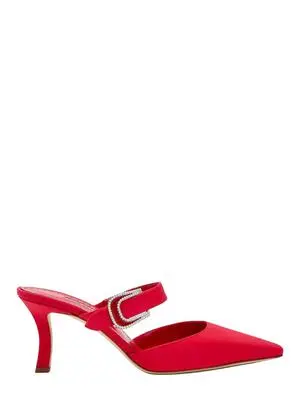 Manolo Blahnik 70mm Jabita Mules - Red