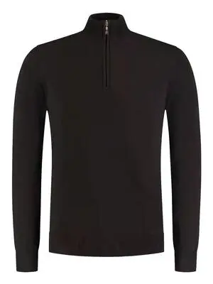 DORIANI Half-zip Cashmere Sweater - Black