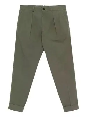 Incotex Pleated Cuffed Trousers - Green
