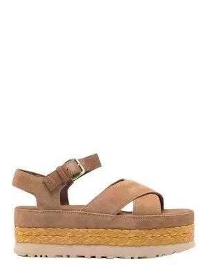 UGG Aubrey Platform Sandals - Brown