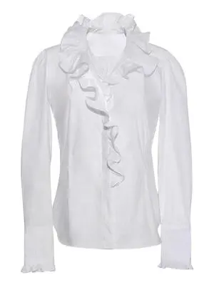 Cara Cara Anne Ruffle-detail Shirt - White
