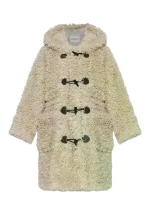Munthe Hooded Faux-fur Coat - Neutrals