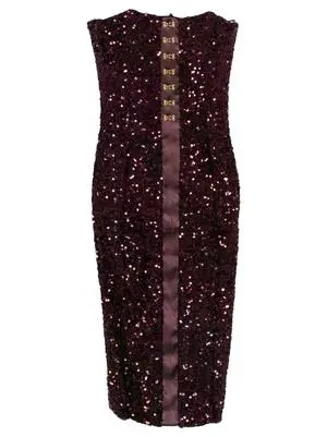 Elisabetta Franchi Sequin-embellished Midi Dress - Purple