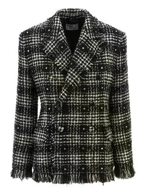 GIUSEPPE DI MORABITO Rhinestone-Embellished Tweed Blazer