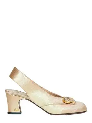Valentino Garavani 60mm Adamantine Crystal-embellished Slingback Pumps - Yellow
