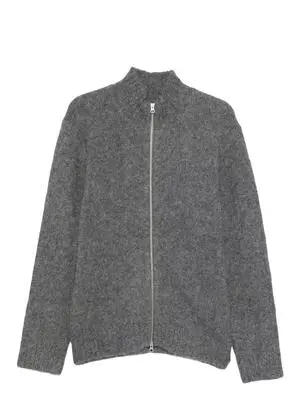 SAMSOE SAMSOE Zip-up Cardigan - Grey