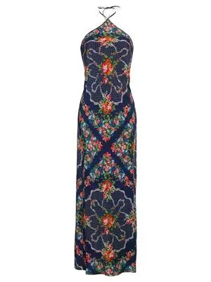 Cara Cara Andes Floral-print Maxi Dress - Blue