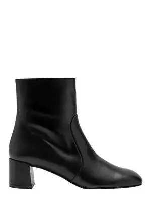 STUART WEITZMAN Leather Block-heel Boots - Black