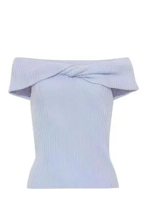 Cara Cara Petunia Off-shoulder Top - Blue