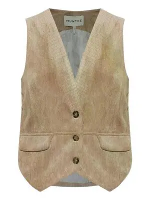 Munthe Lillian Corduroy Waistcoat - Brown