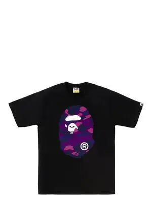 A BATHING APE Camo-print Ape-head T-shirt - Black