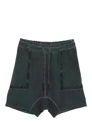 69 Elasticated-waistband Drop-crotch Shorts - Green