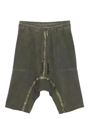 69 Elasticated-waistband Drop-crotch Shorts - Green