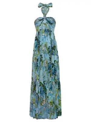 Cara Cara Piana Halter-neck Maxi Dress - Blue