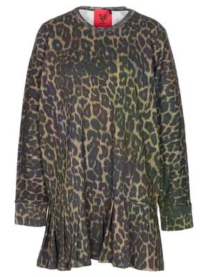 ANIYE BY Leopard-print Mini Dress - Brown