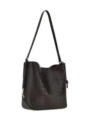 Hogan Shoulder Bag With Drawstring Detail - Brown