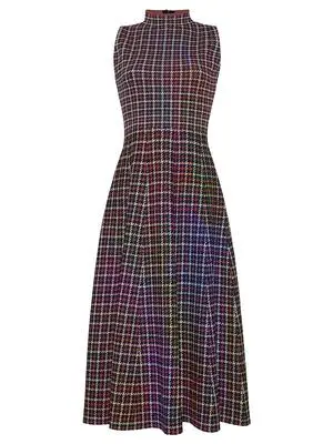 CARA CARA Brice Checked Midi Dress