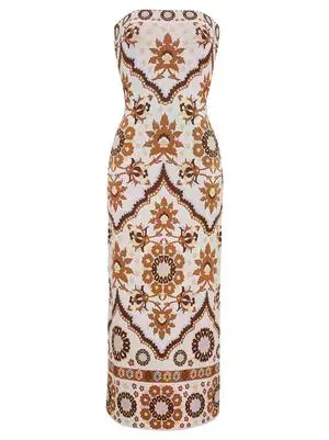 Cara Cara Floral-print Midi Dress - Neutrals