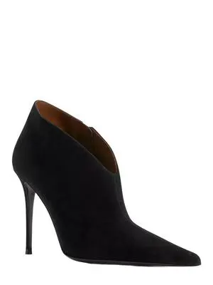 GIUSEPPE ZANOTTI Pointed-toe V-cut Heeled Pumps - Black