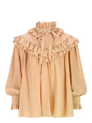 Chloé Ruffled Blouse - Brown